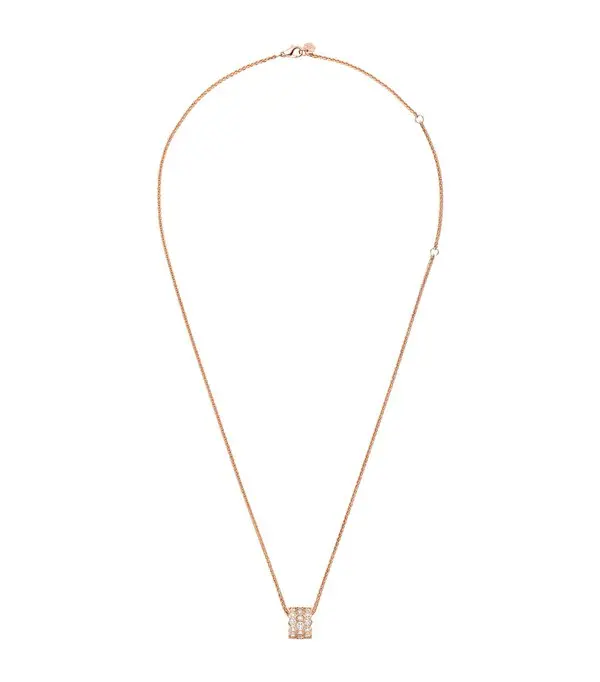 CHAUMET 18-karat Gold Diamond Bee De Necklace - Rose Gold