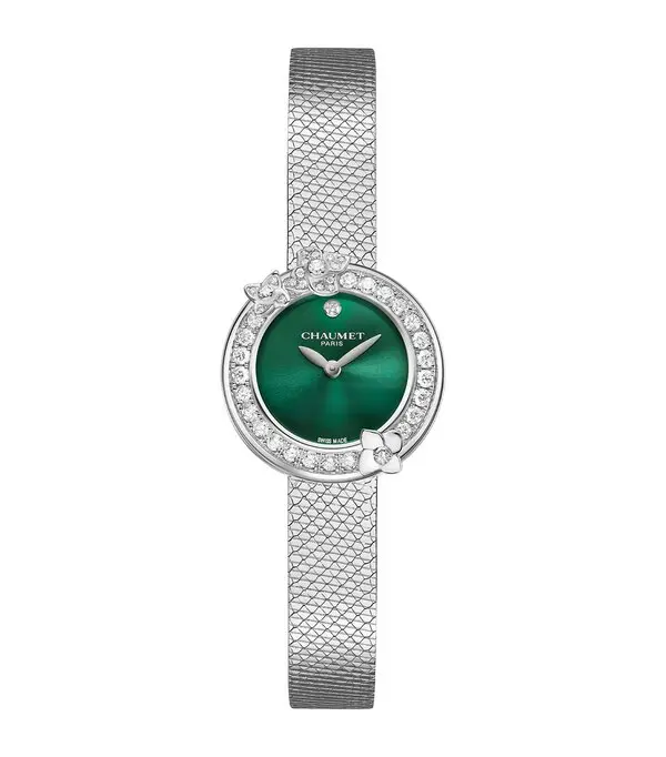 CHAUMET Stainless Steel And Diamond Hortensia Watch - Silver