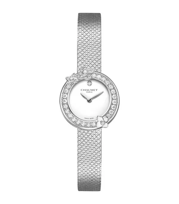 CHAUMET Stainless Steel And Diamond Hortensia Watch - Silver