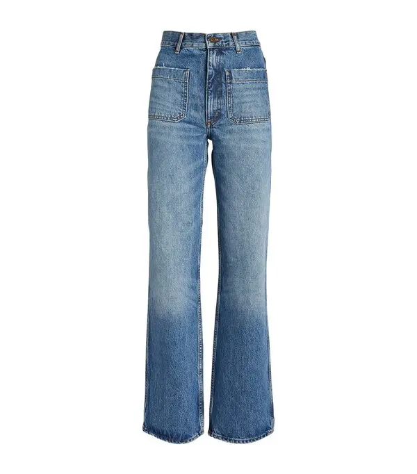 Sandro High-rise Flared Jeans - Blue