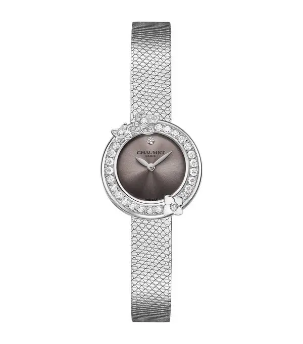 CHAUMET Hortensia Stainless Steel And Diamond Watch - Silver