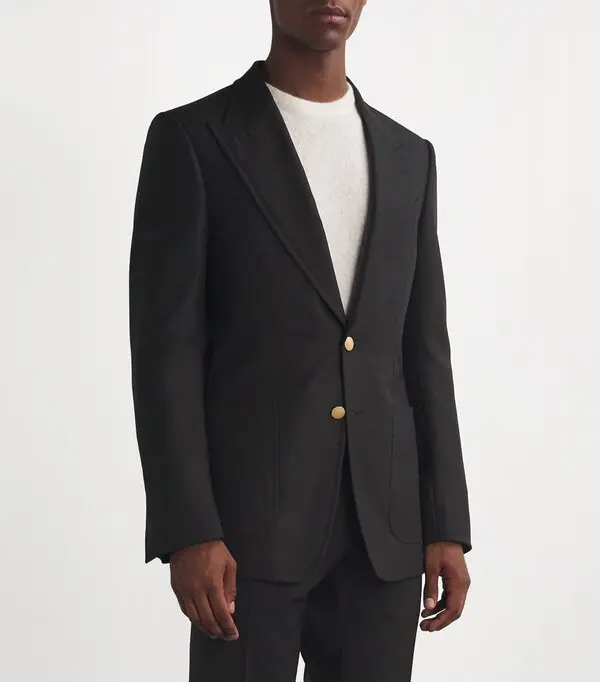 TOM FORD Wool-mohair Blazer - Black