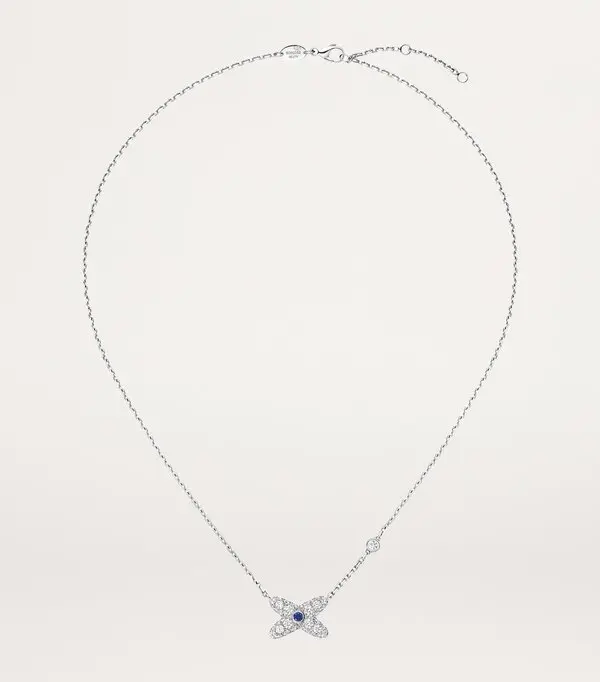CHAUMET Jeux De Liens White Gold, Diamond And Sapphire Necklace