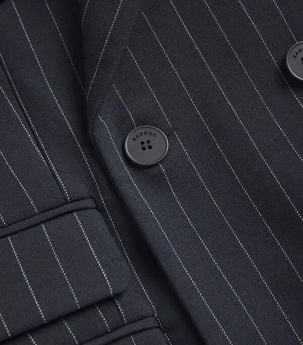 Sandro Striped Double-breasted Blazer
