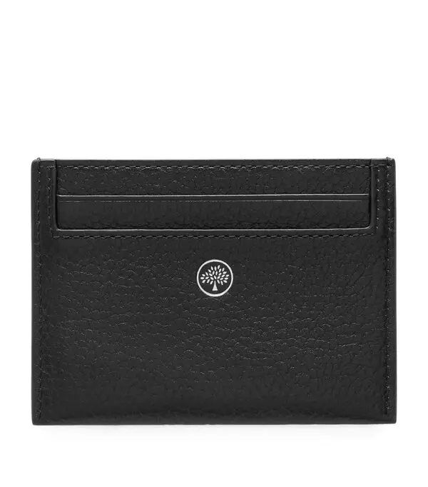 Mulberry Grained Leather Card Holder - Black
