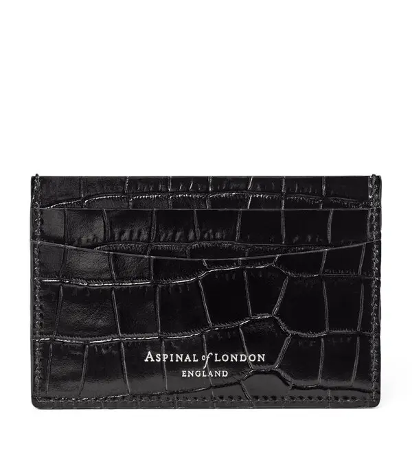 ASPINAL OF LONDON Croc-embossed Slim Card Holder