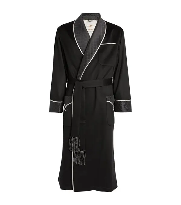 DANIEL HANSON Cashmere-silk Robe
