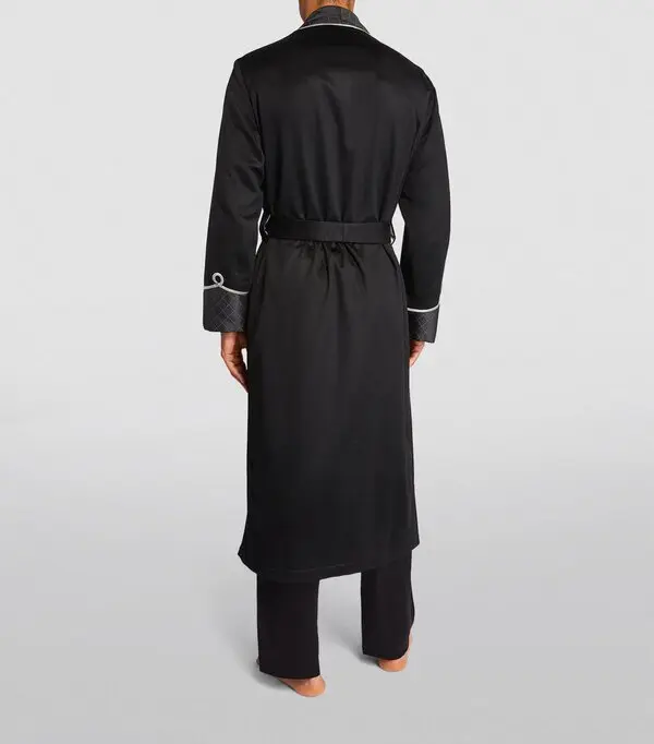 DANIEL HANSON Cashmere-silk Robe