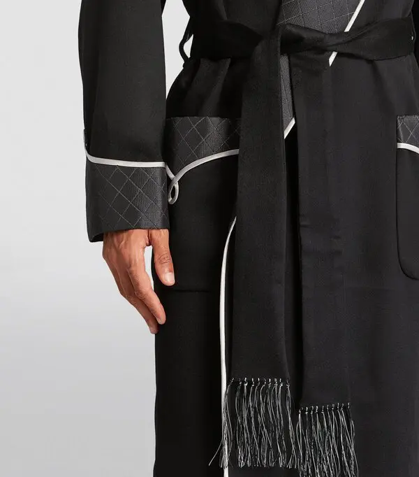 DANIEL HANSON Cashmere-silk Robe