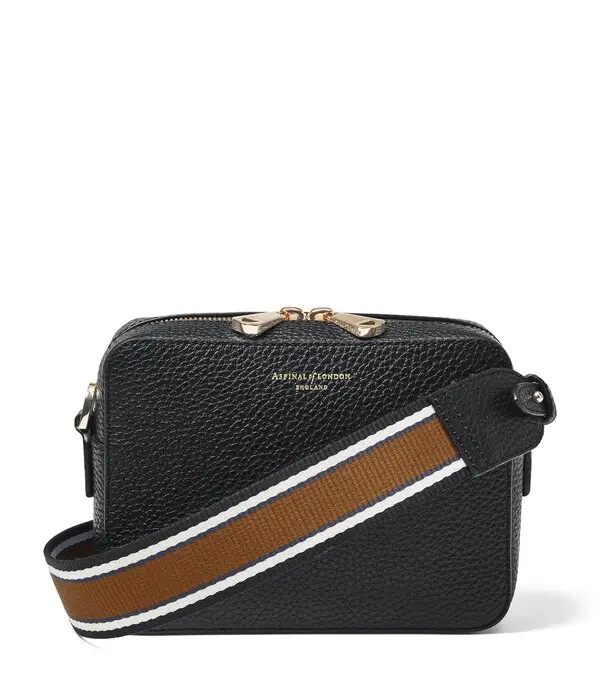 ASPINAL OF LONDON Leather Camera Bag - Black
