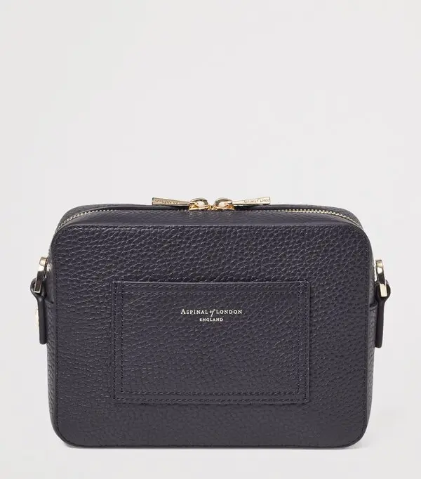 ASPINAL OF LONDON Leather Camera Bag - Navy