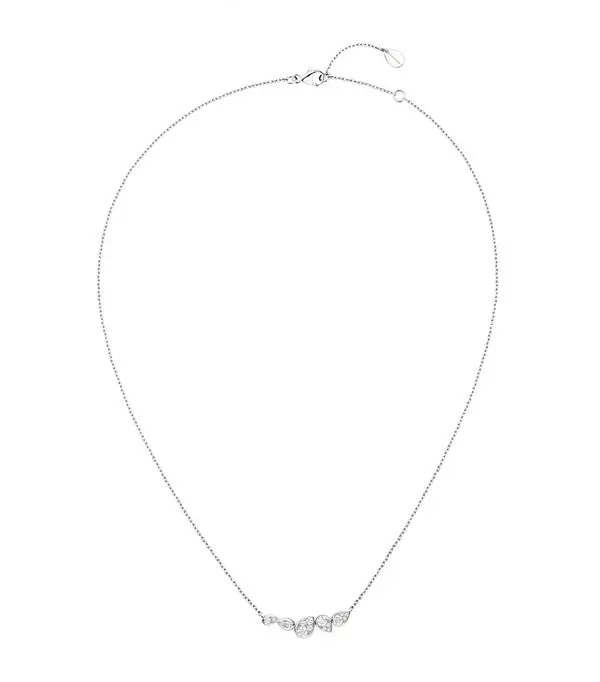 CHAUMET White Gold And Diamond Josephine Ronde D'aigrettes Necklace - Silver