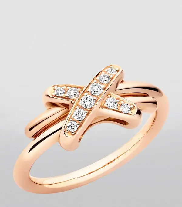 CHAUMET Jeux De Liens Diamond Ring - Rose Gold