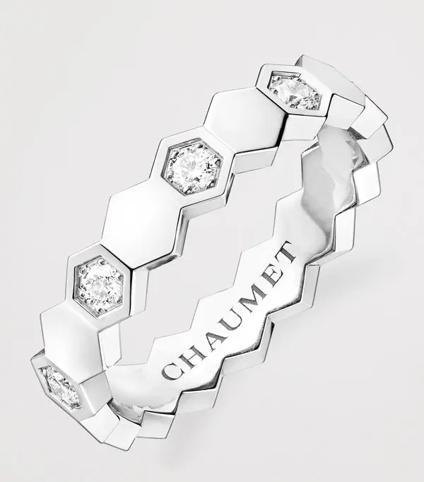 CHAUMET White Gold And Diamond Bee Ring