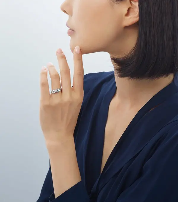 CHAUMET 18 Karat White Gold And Diamond Jeux De Liens Ring