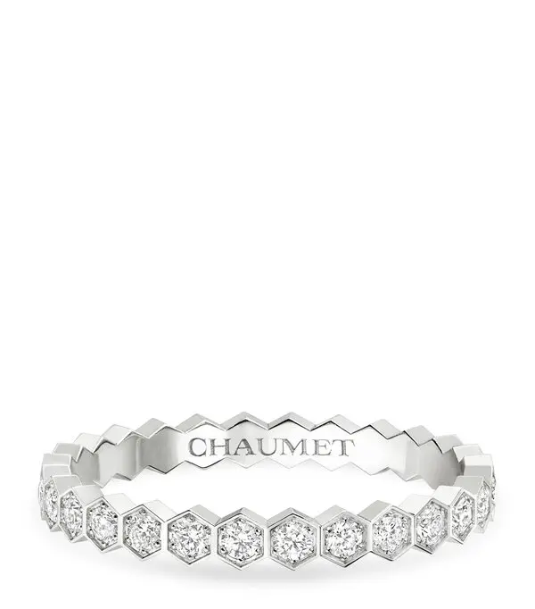 CHAUMET White Gold And Diamond Bee Ring - Silver