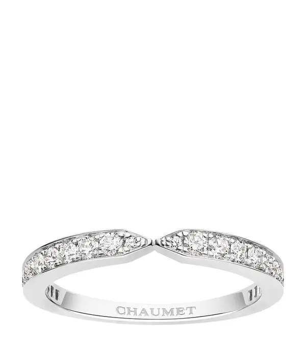 CHAUMET Platinum And Diamond Eternity Ring - Silver