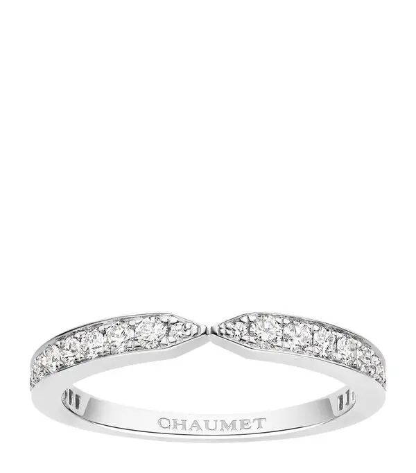 CHAUMET Platinum And Diamond Eternity Ring - Silver