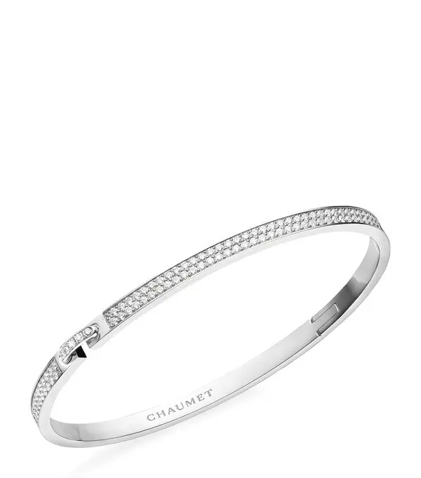 CHAUMET White Gold And Diamond Liens Évidence Bracelet - Silver