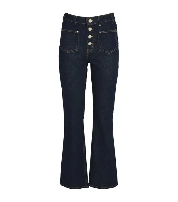 Maje Patch-pocket Button-fly Straight-leg Jeans - Blue