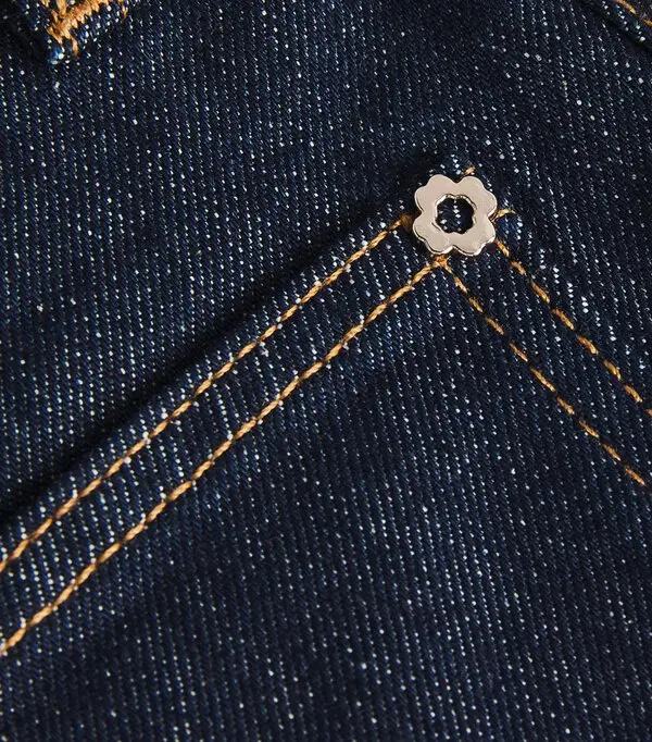 Maje Patch-pocket Button-fly Straight-leg Jeans - Blue