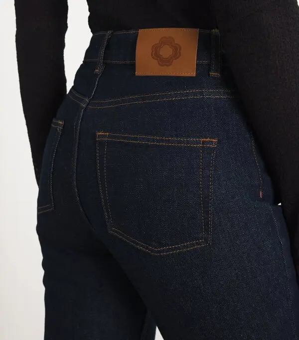Maje Patch-pocket Button-fly Straight-leg Jeans - Blue