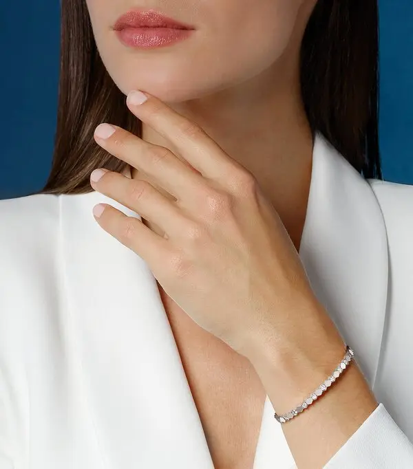 CHAUMET Karat White Gold And Diamond Beehive Bracelet