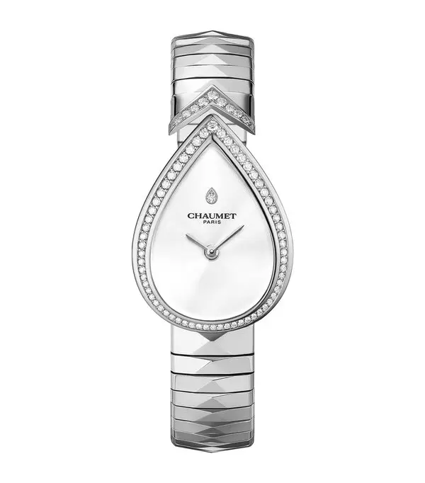 CHAUMET Stainless Steel And Diamond "joséphine Aigrette" Watch - Silver