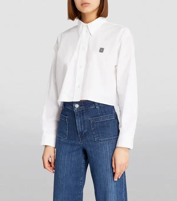 Sandro Cotton Logo Cropped Shirt