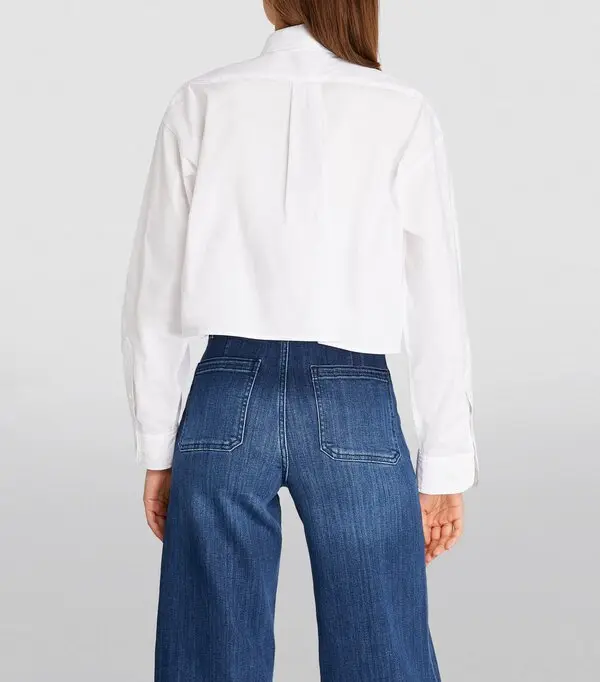 Sandro Cotton Logo Cropped Shirt