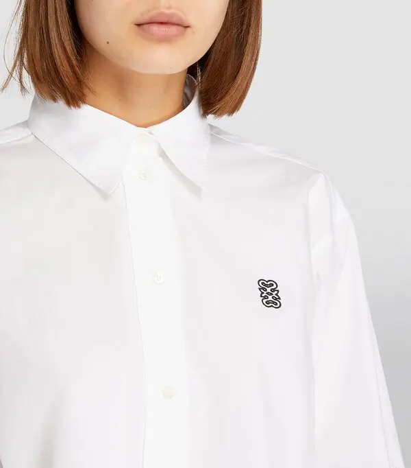 Sandro Cotton Logo Cropped Shirt