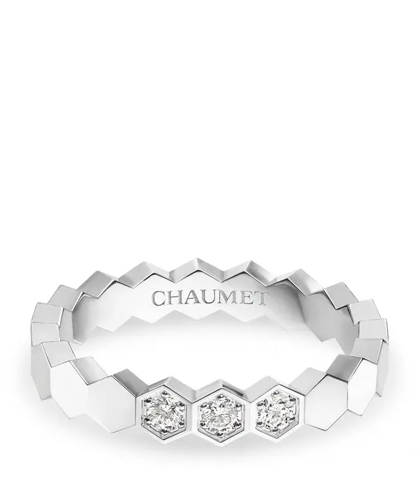 CHAUMET White Gold And Diamond Bee De Ring - Silver