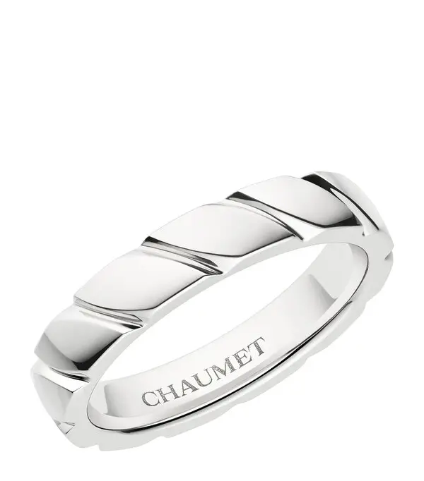 CHAUMET Platinum Twisted Wedding Ring - Silver