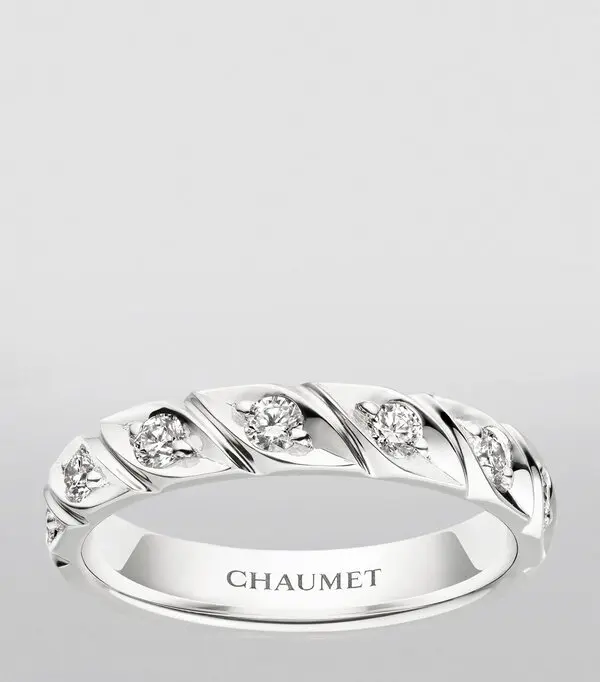 CHAUMET Platinum And Diamond Torsade Wedding Ring