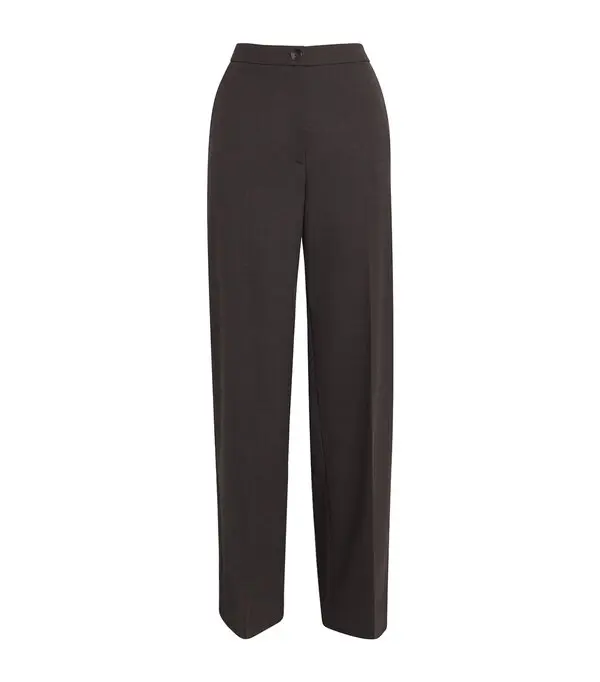 Claudie Pierlot Wool-blend Straight Trousers - Brown