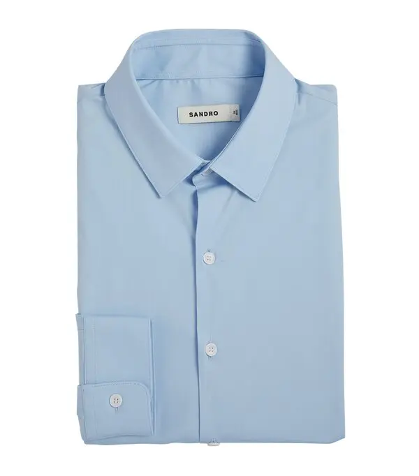 Sandro Cotton-blend Point-collar Shirt