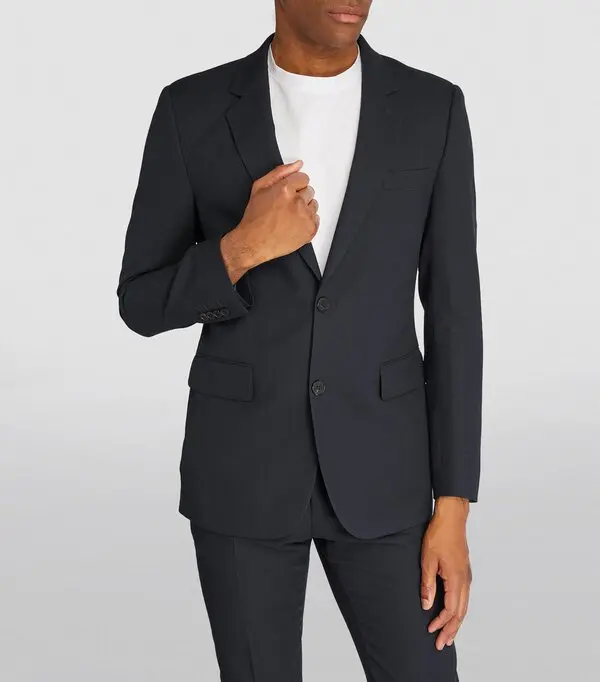 Sandro Wool Suit Jacket - Blue
