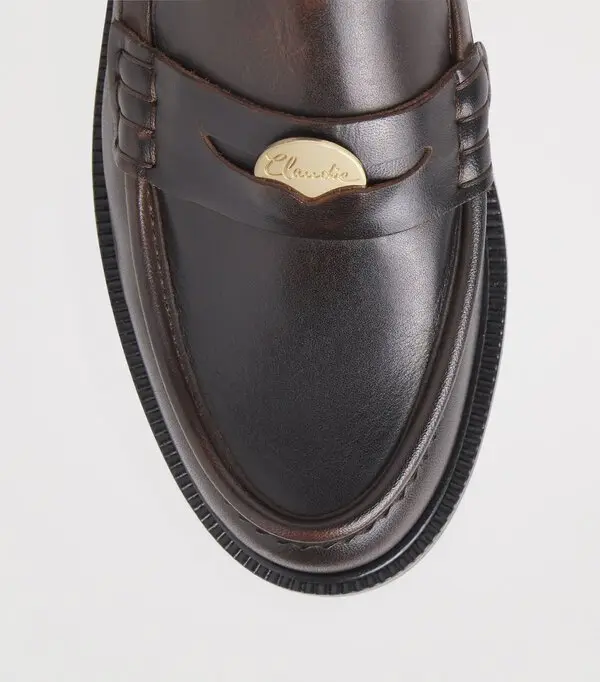 Claudie Pierlot Leather Loafers With Gold Tone Button