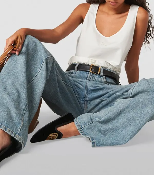Miu Miu Straight-leg Jeans - Turquoise