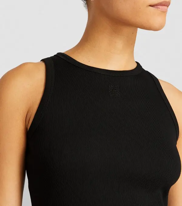 Sandro Ribbed Tank Top - Black