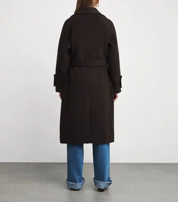 Claudie Pierlot Belted Wool-blend Coat