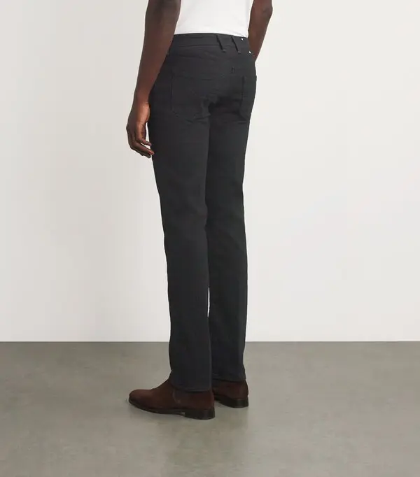 Jacob Cohen Limited Edition Bard Slim Jeans With Lizard-skin Patch