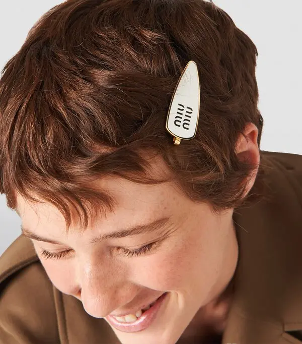 Miu Miu Enamel Logo Hair Clips