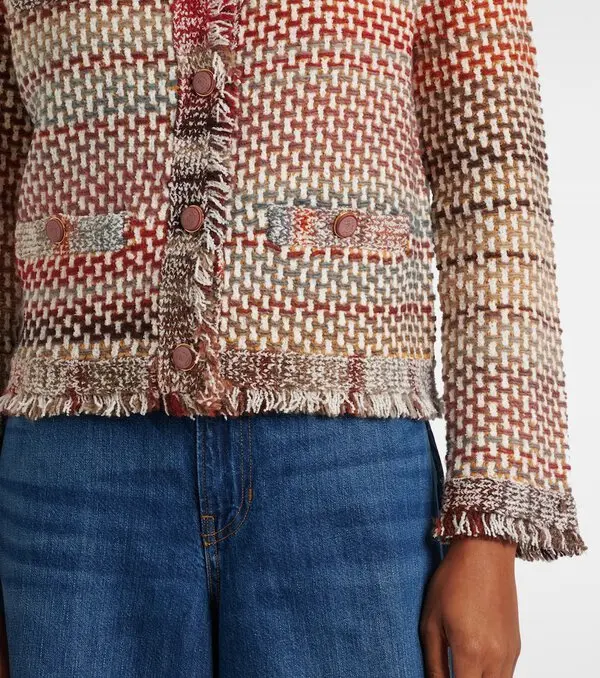 Veronica Beard Sariyah Cotton And Wool-blend Knit Jacket - Multicoloured