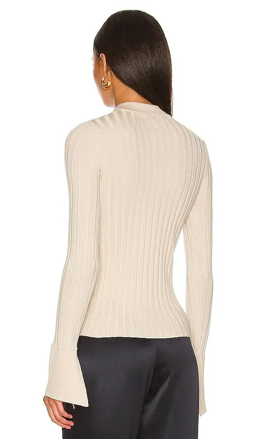 MORE TO COME Brandy Button Front Sweater - Beige