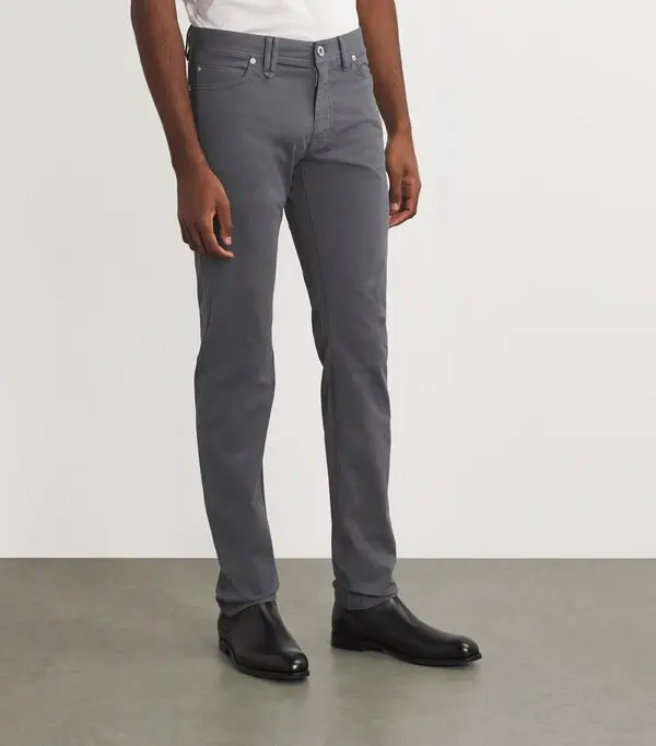 Brioni Meribel Stretch-cotton Jeans - Grey