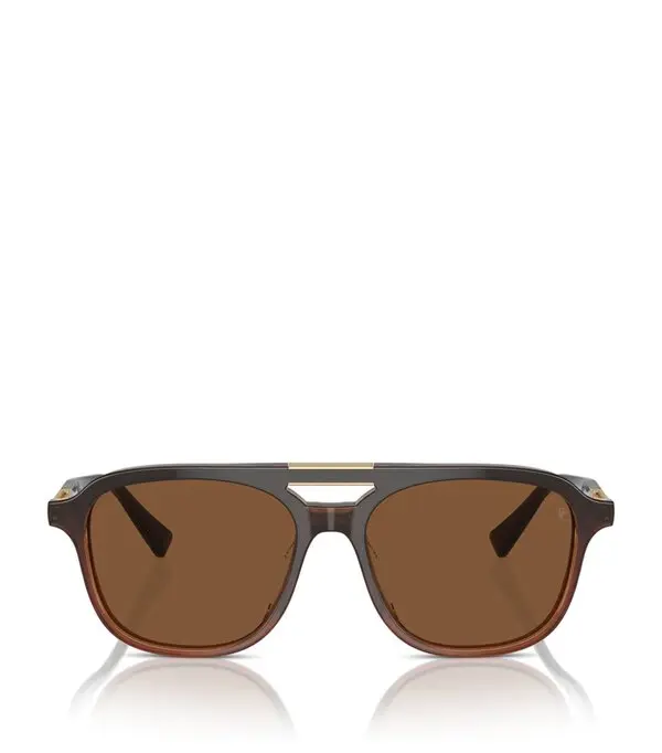 Brunello Cucinelli Acetate Aviator Sunglasses - Brown