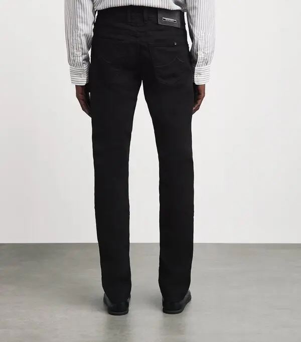 Jacob Cohen Limited Edition Nick Slim Jeans With Lizard-skin Patch