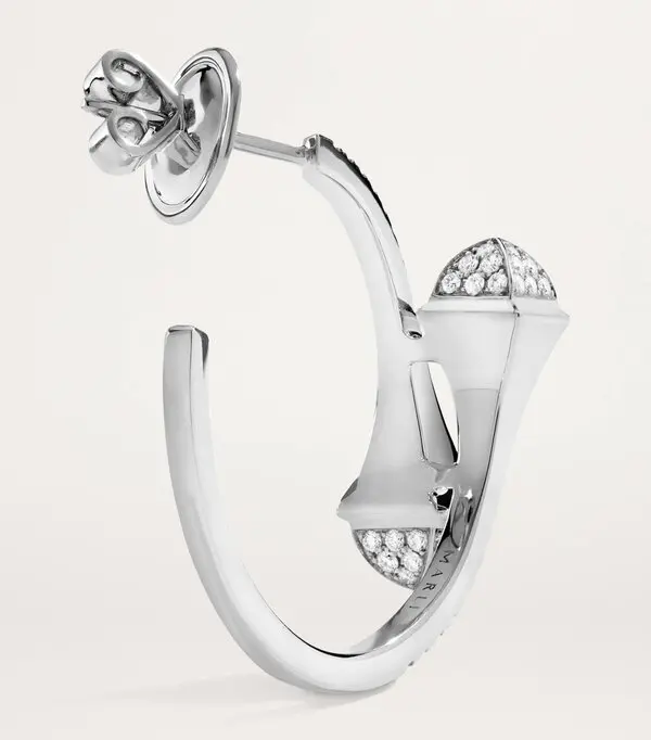 MARLI NEW YORK Small Gold And Diamond Cleo Hoop Earrings