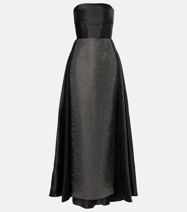 Solace London Embellished Corset Gown - Black